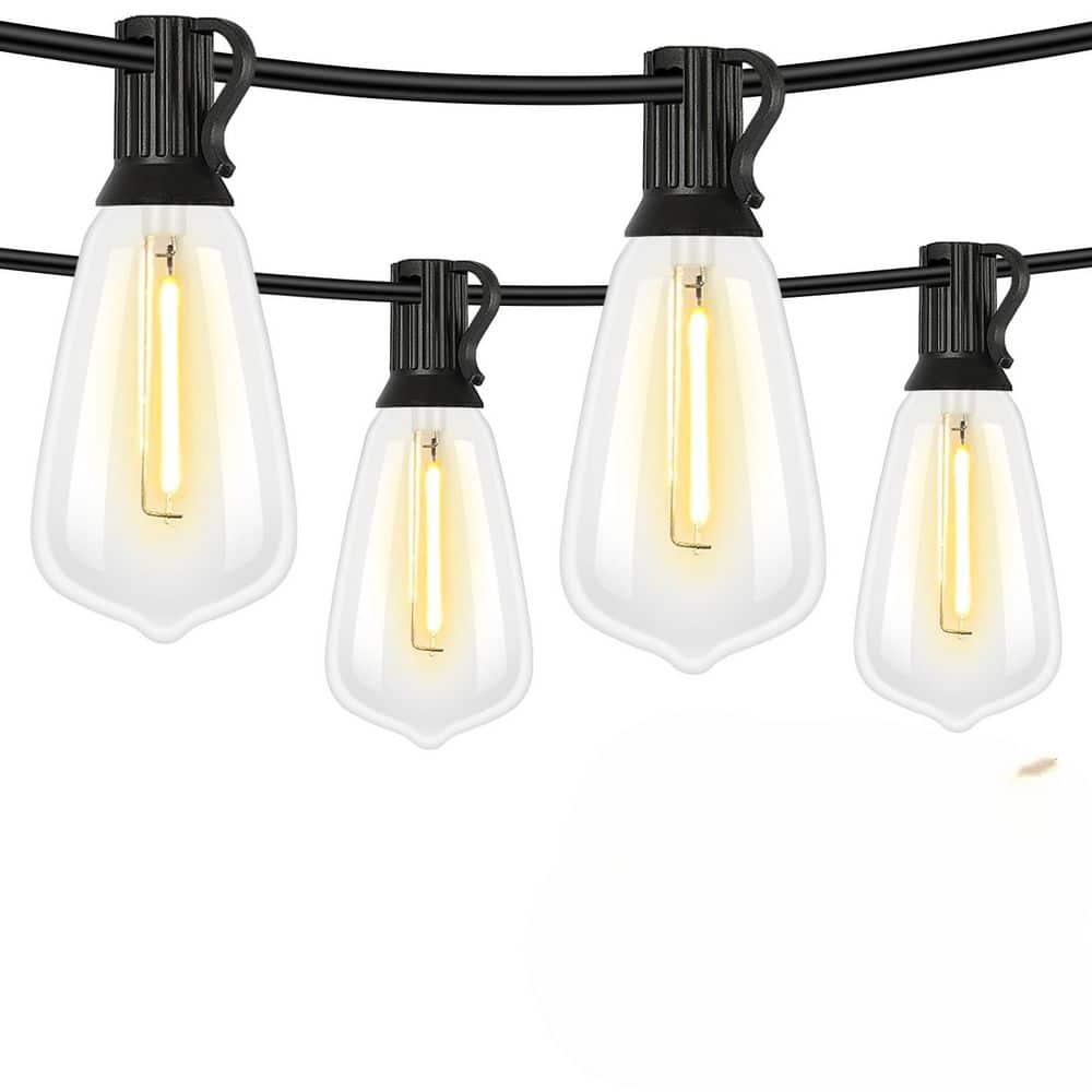 Nordic Hygge LED Outdoor String Lights 60FT with 32 Shatterproof ST38 ...