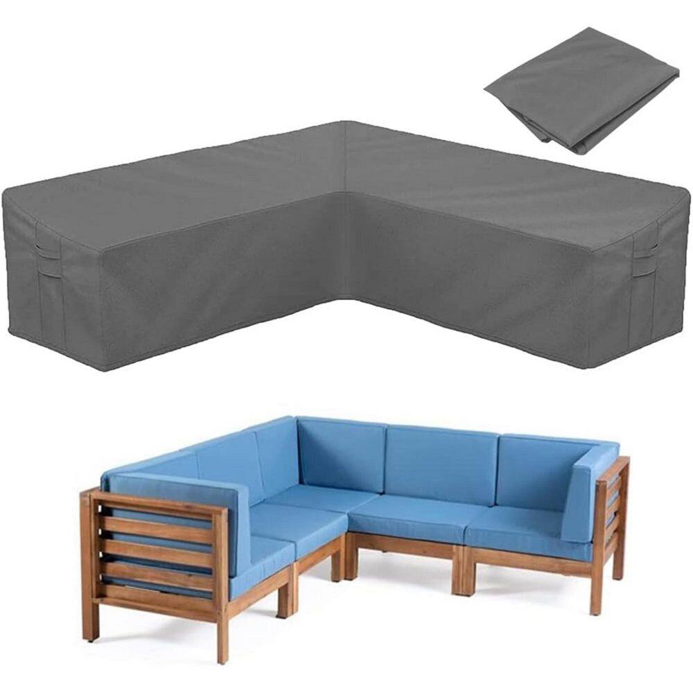 Outdoor Section Sofa Cover Waterproof V-shaped Patio Furniture Set for ...