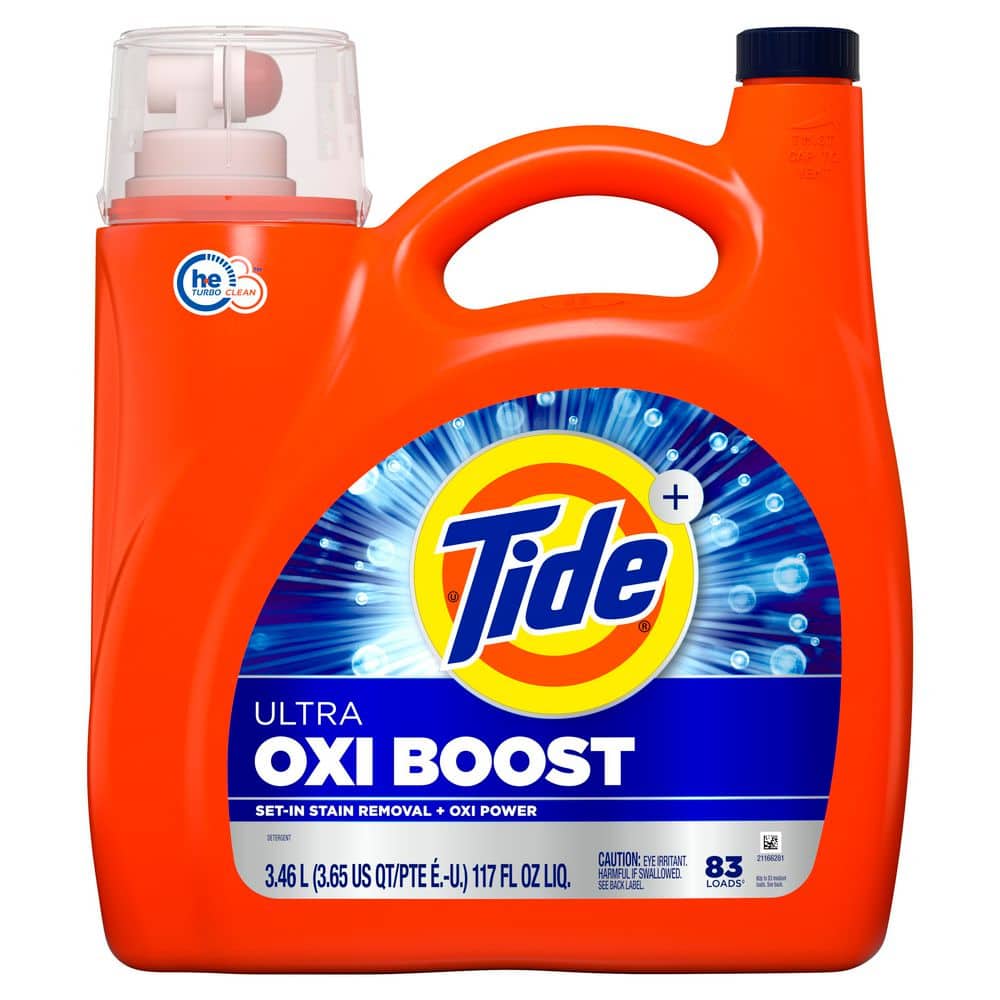 Tide 117 oz. HE Ultra Oxi Boost Liquid Laundry Detergent (83-Loads ...