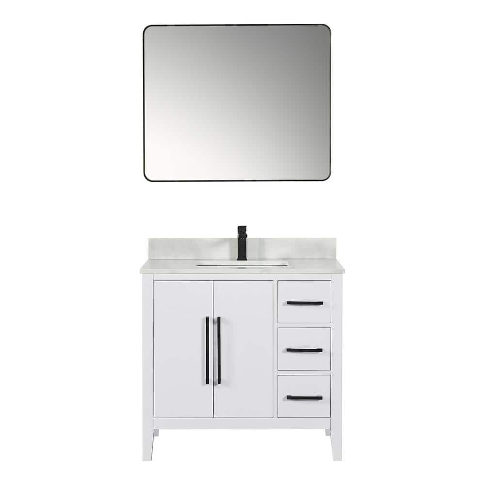 Altair Laurel 36 in. W x 22 in. D x 34 in. H Single Sink Bath Vanity in ...