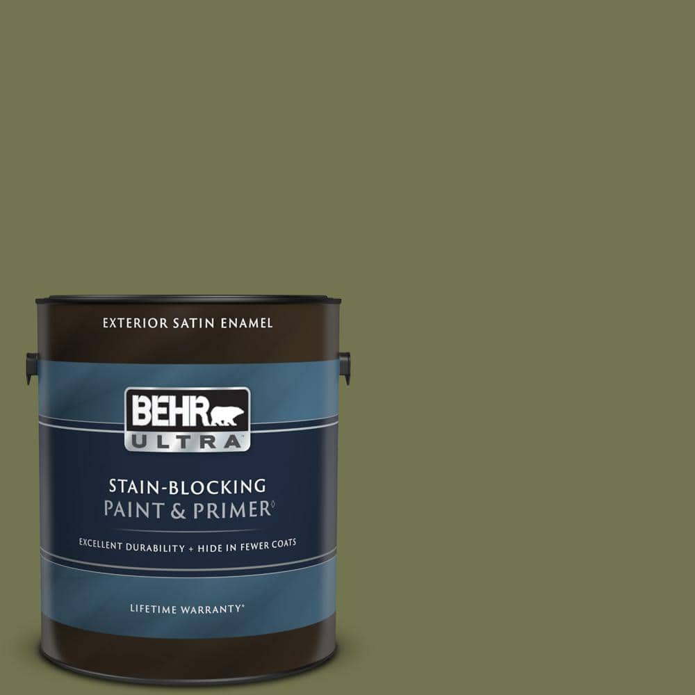BEHR ULTRA 1 gal. #S360-6 Secret Meadow Satin Enamel Exterior Paint ...