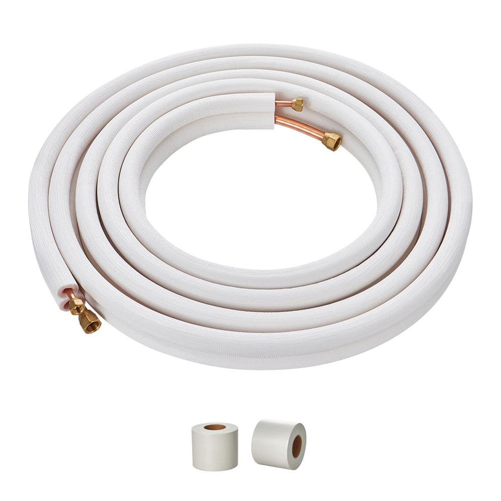 SKYSHALO 25FT. Mini Split Line Kit, for Mini Split A/C Refrigerant, 3/8 ...