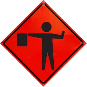 PLASTICADE 36 in. Roll Up Sign-Road Work Ahead R36DI-NRO-PP-W20-1A ...