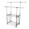 Greenway Stainless Steel Collapsible Double-Bar Garment Rack GRGR200 ...
