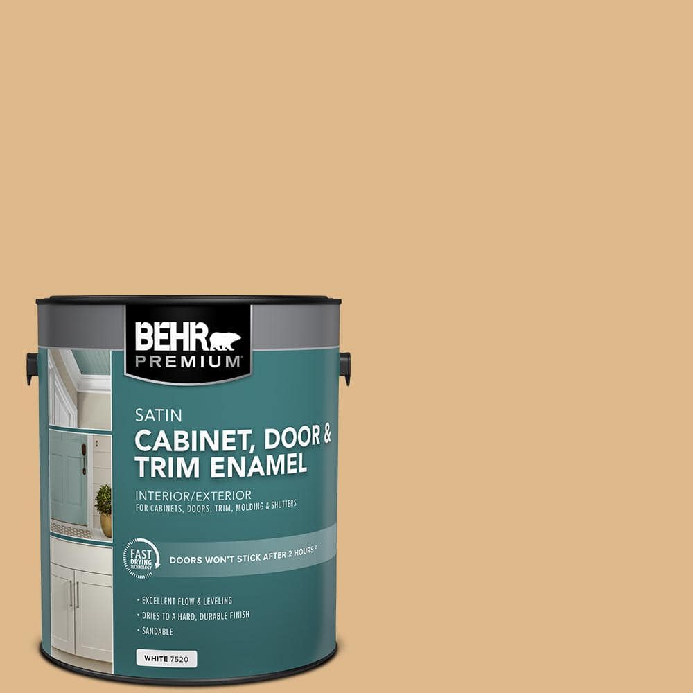 BEHR PREMIUM 1 gal. #MS-28 Moccasin Satin Enamel Interior/Exterior ...