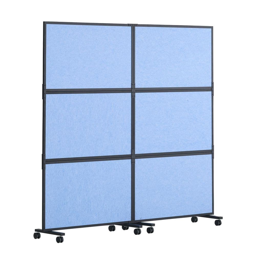 SKYSHALO 2 Panel Freestanding Office Divider, Partition Wall & Privacy ...