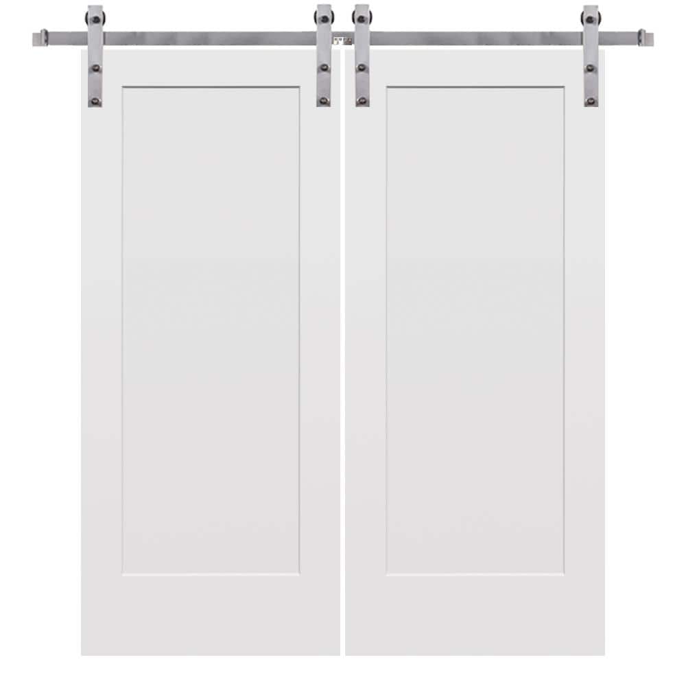 MMI DOOR 64 in. x 80 in. Smooth Madison Primed Composite Double Sliding ...