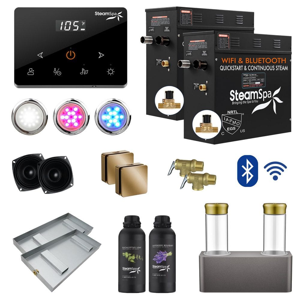 SteamSpa Black Series 18000-Watt Steam Generator with Wireless Remote ...