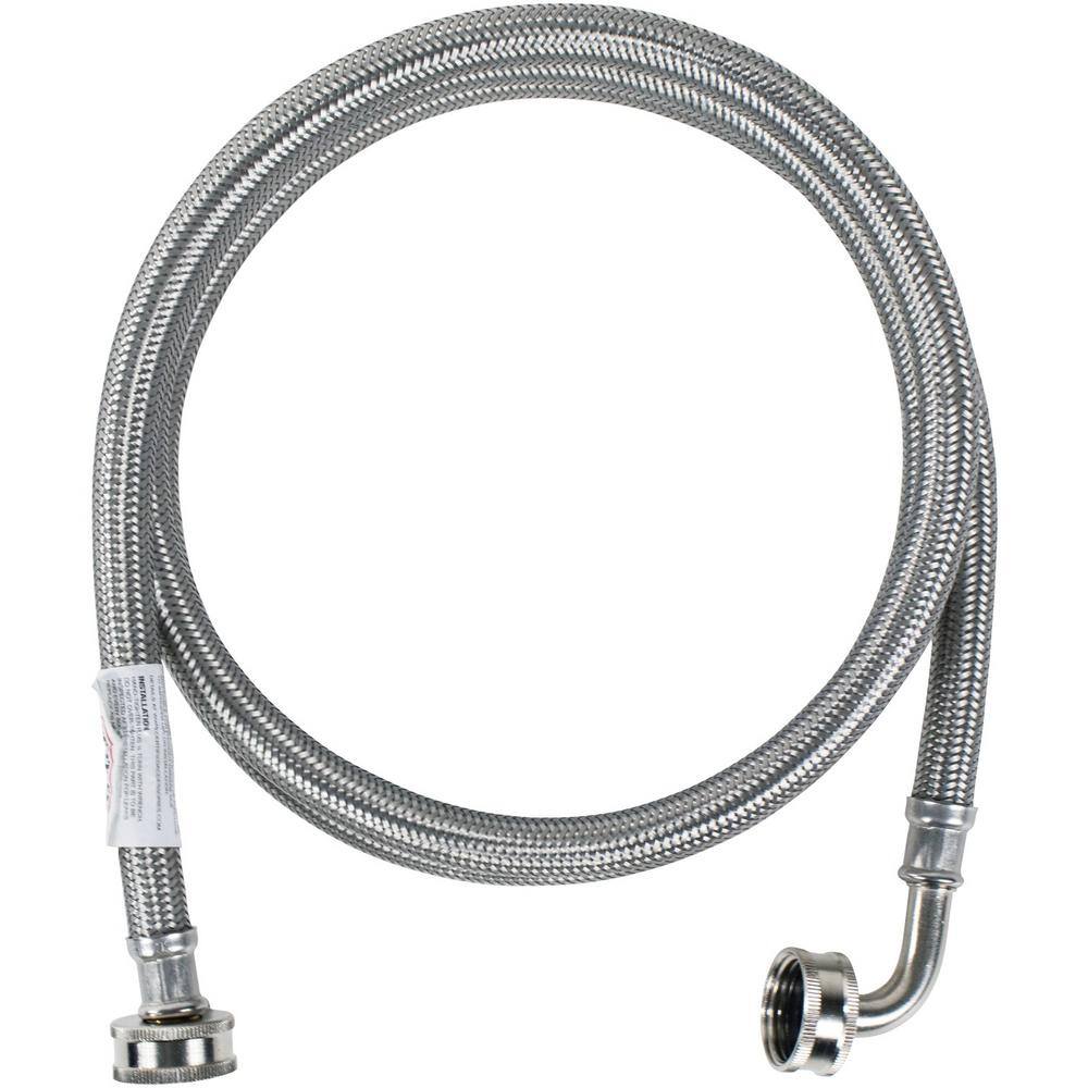 CERTIFIED APPLIANCE ACCESSORIES 6 ft. Braided Stainless Steel Washing ...
