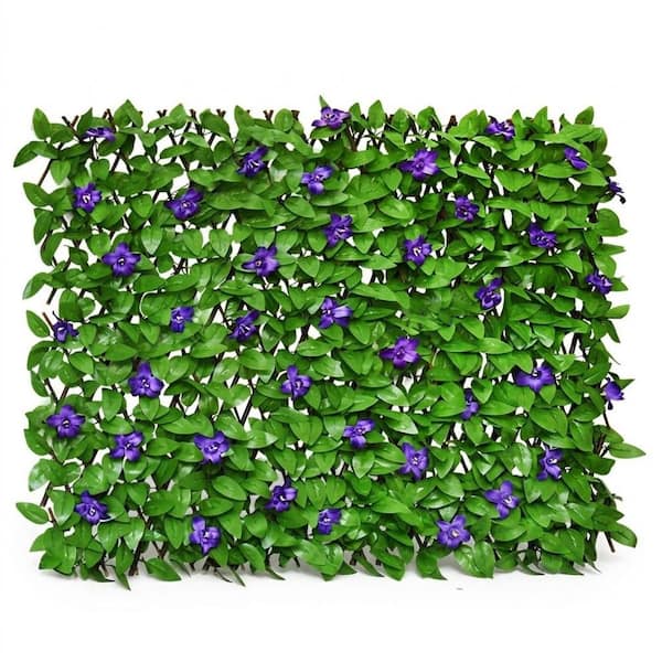 Reviews for 1 in. Artificial Green Hedge Panel UV Resistant Privacy ...