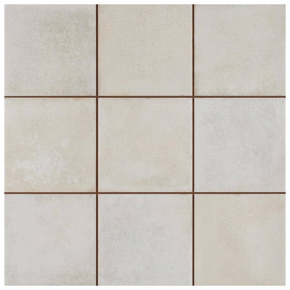 Merola Tile Kings Etna White 13-1/8 in. x 13-1/8 in. Ceramic Floor and ...