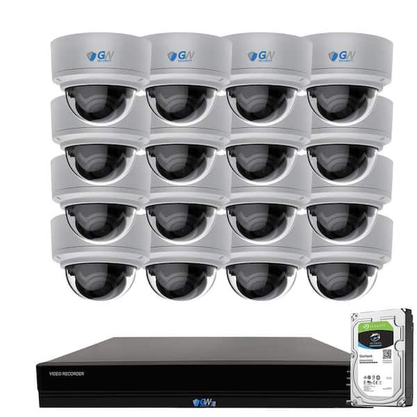GW Security 16-Channel 8MP 4TB NVR Security Camera System with 16 Wired ...