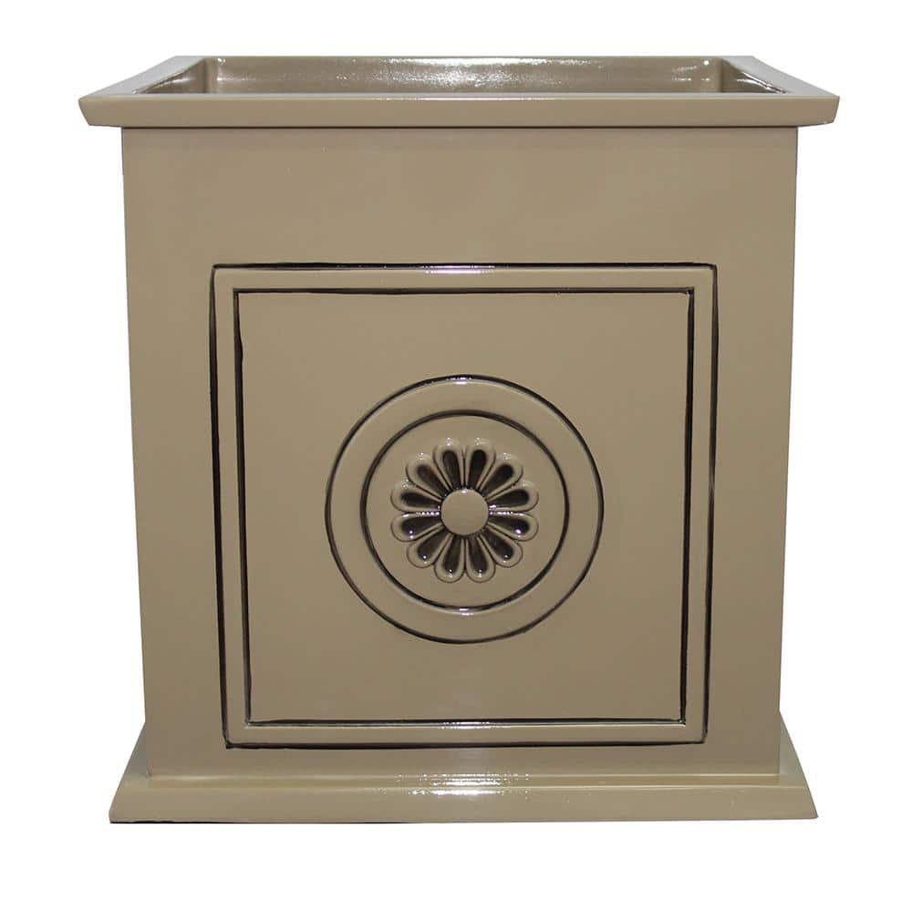 Southern Patio Colony Large 16 in. x 16 in. 27 Qt. Chinchilla Resin ...