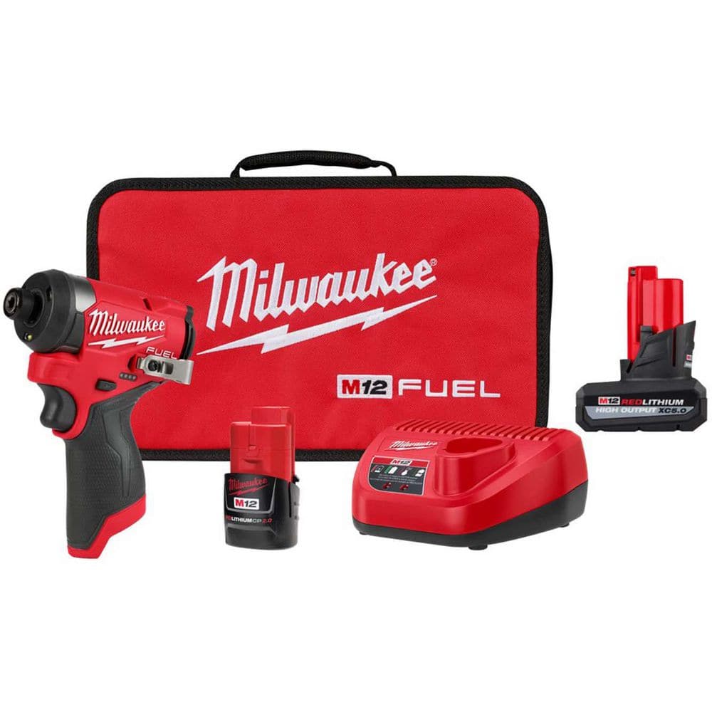 Milwaukee M12 FUEL 12-Volt Lithium-Ion Brushless Cordless 1/4 in. Hex ...