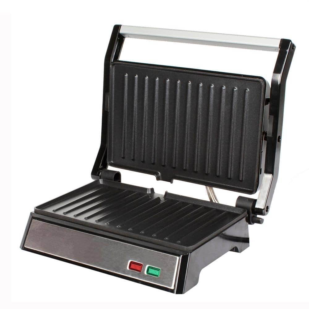 MegaChef Electric Dual Plate Non-Stick Panini Press Sandwich Maker with ...