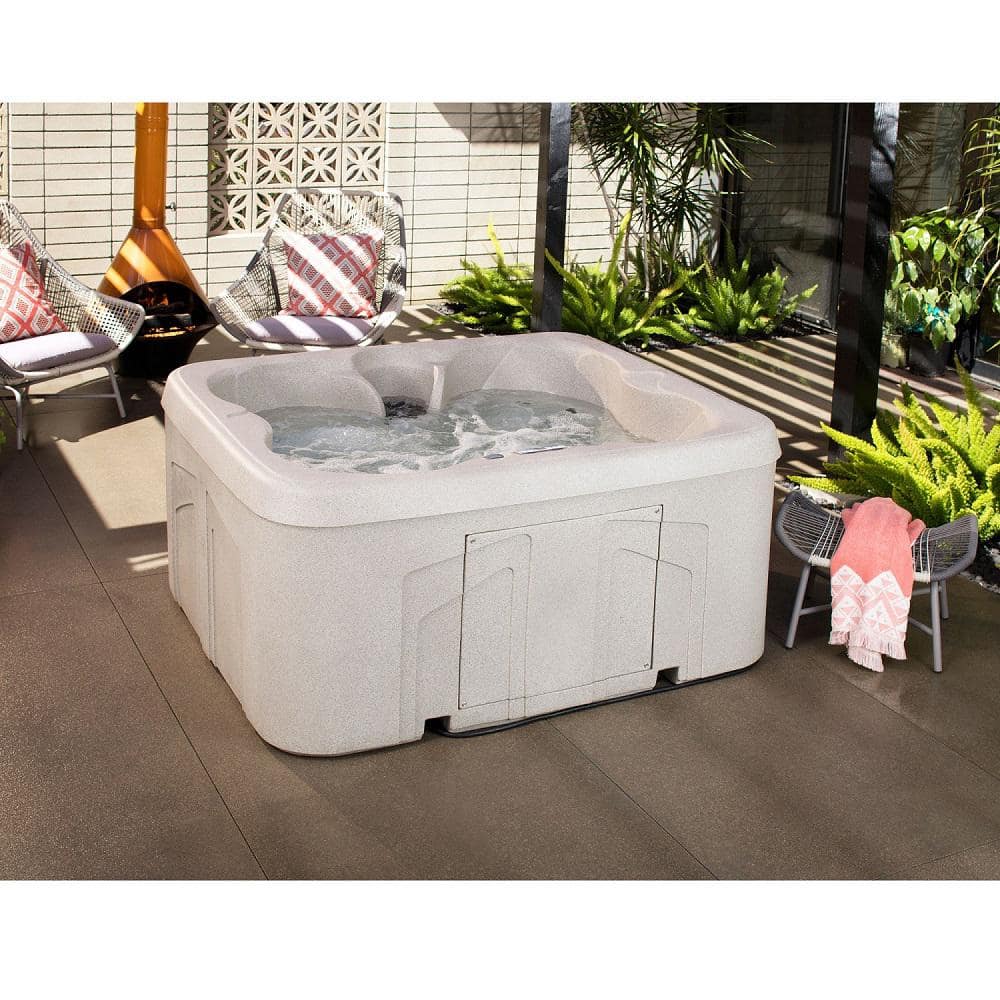 Lifesmart LS100 4-Person 13-Jet 110v Plug and Play Spa with Multi-Color ...