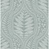 SCOTT LIVING Juno Teal Ogee Teal Wallpaper Sample 2964-25950SAM - The ...