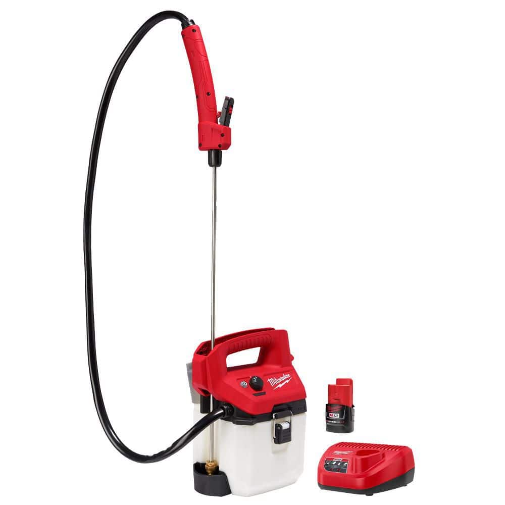 Milwaukee M12 12-Volt 1 Gal. Lithium-Ion Cordless Handheld Sprayer Kit ...