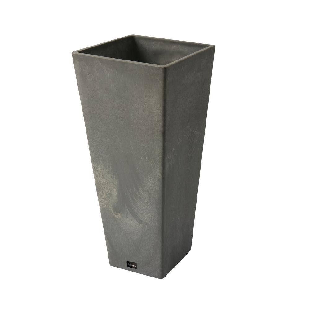 Algreen PRODUCTS Valencia 10.5 in. x 24 in. H Square Planter with Water ...