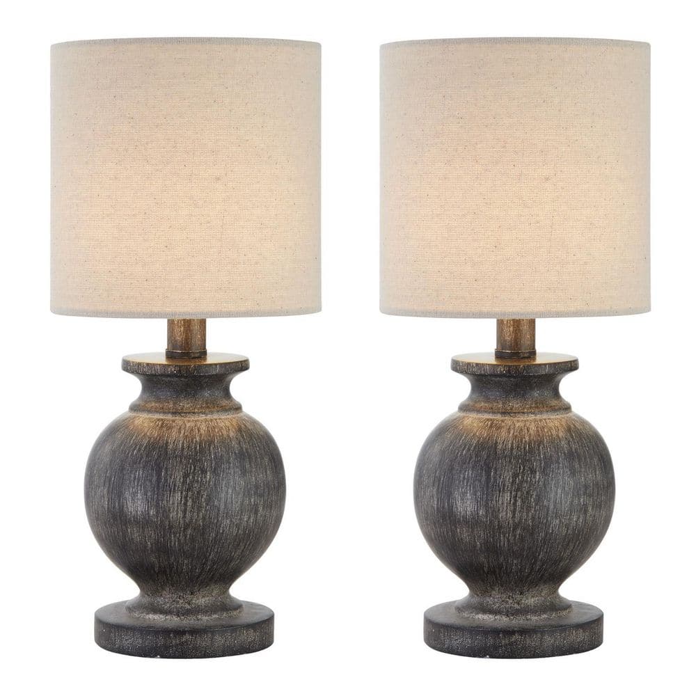 Maxax Salem 12 .25 in. Brown Table Lamp Set (Set of 2) T98-BN - The ...