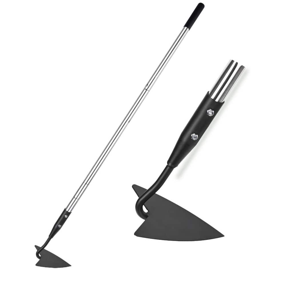 OGETFUUR 57 in. Triangle Carbon Steel Garden Hoe, Adjustable Long ...
