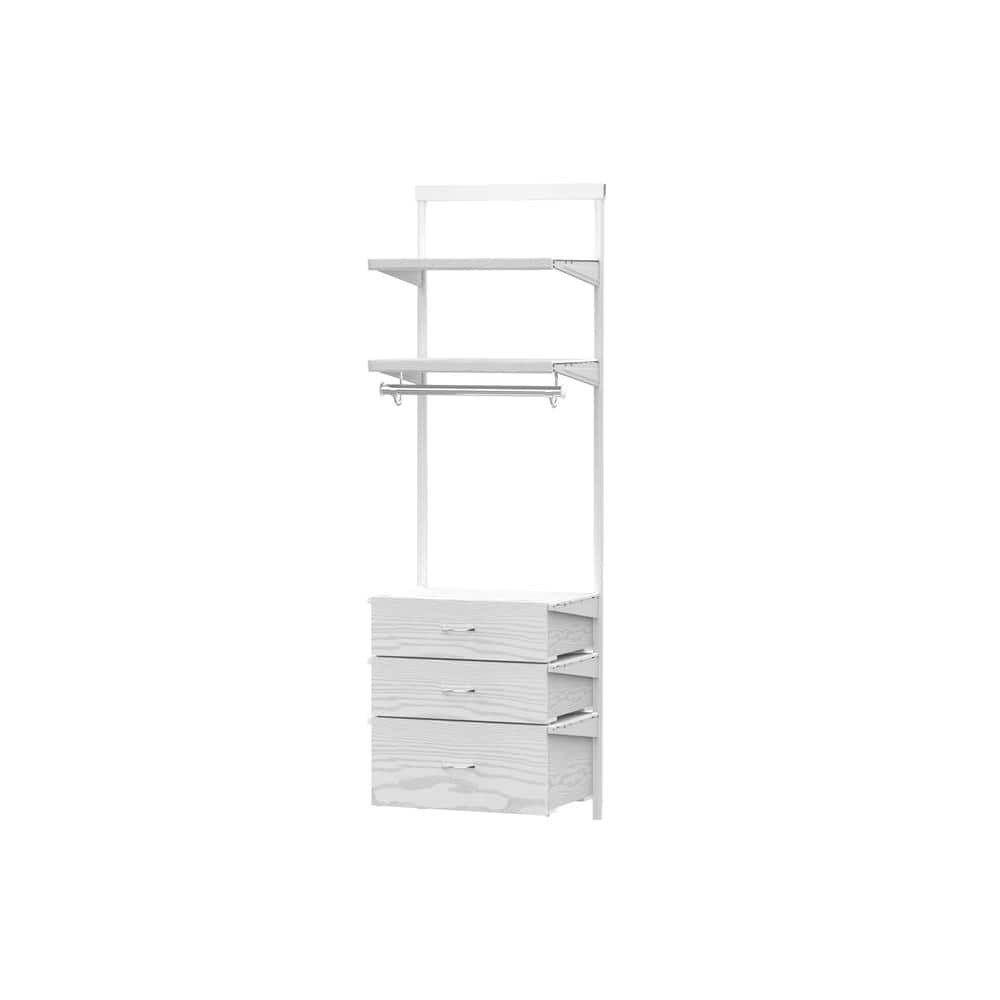 Everbilt Genevieve 2 ft. White Adjustable Closet Organizer Hanging Rod ...