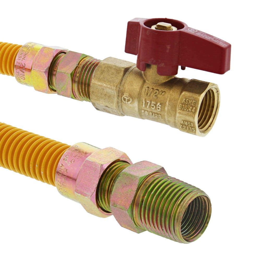 JONES STEPHENS 1 in. x 3.25 ft. CSST Stainless Steel Tubing G72317 ...