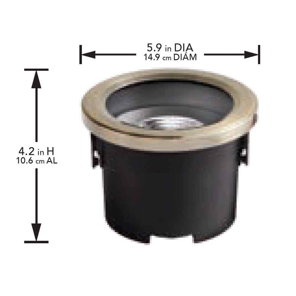 Hampton Bay 600 Lumen 6 in. Gunmetal Plug-In Integrated LED Directional ...