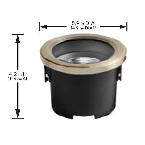 Hampton Bay 600 Lumen 6 in. Gunmetal Plug-In Integrated LED Directional ...