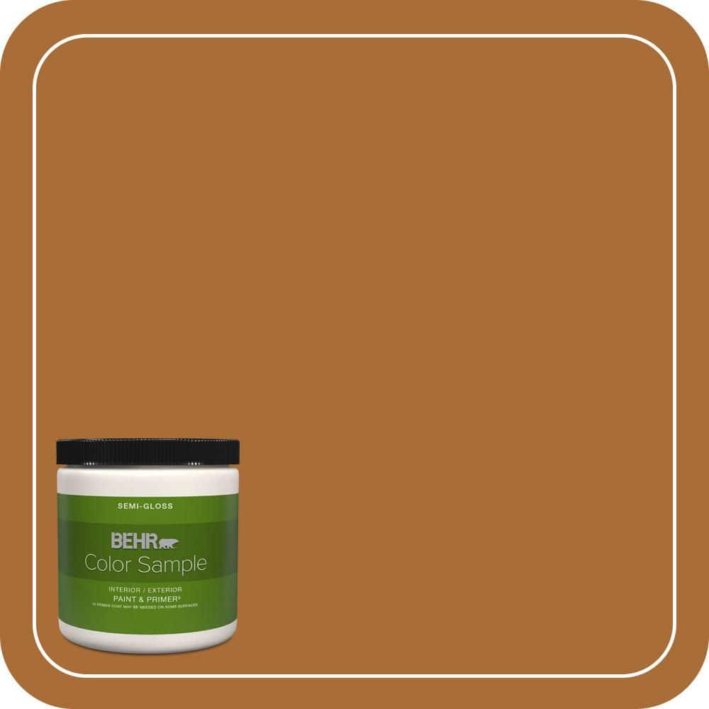 BEHR PREMIUM PLUS 8 oz. #280D-7 Sesame Crunch Semi-Gloss Interior ...