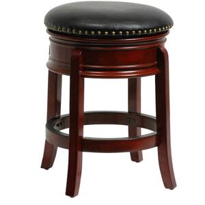 Boraam Magellan 24 in. Brandy Swivel Cushioned Bar Stool 43024