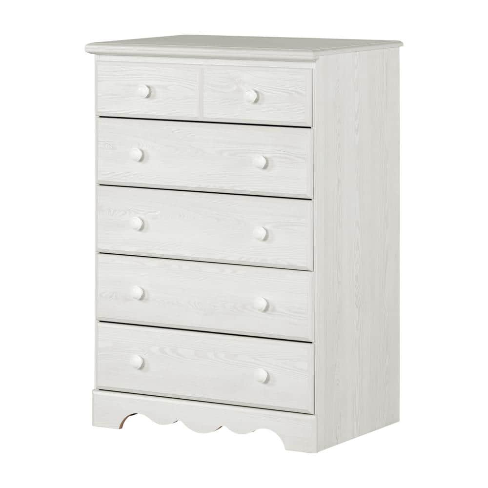 South Shore Summer Breeze White Pine 29.75 in. Kids Tall Dressers 15993 ...