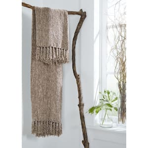 Signature DESIGN BY ASHLEY Tamish Beige Solid Polyester Throw Blanket ...