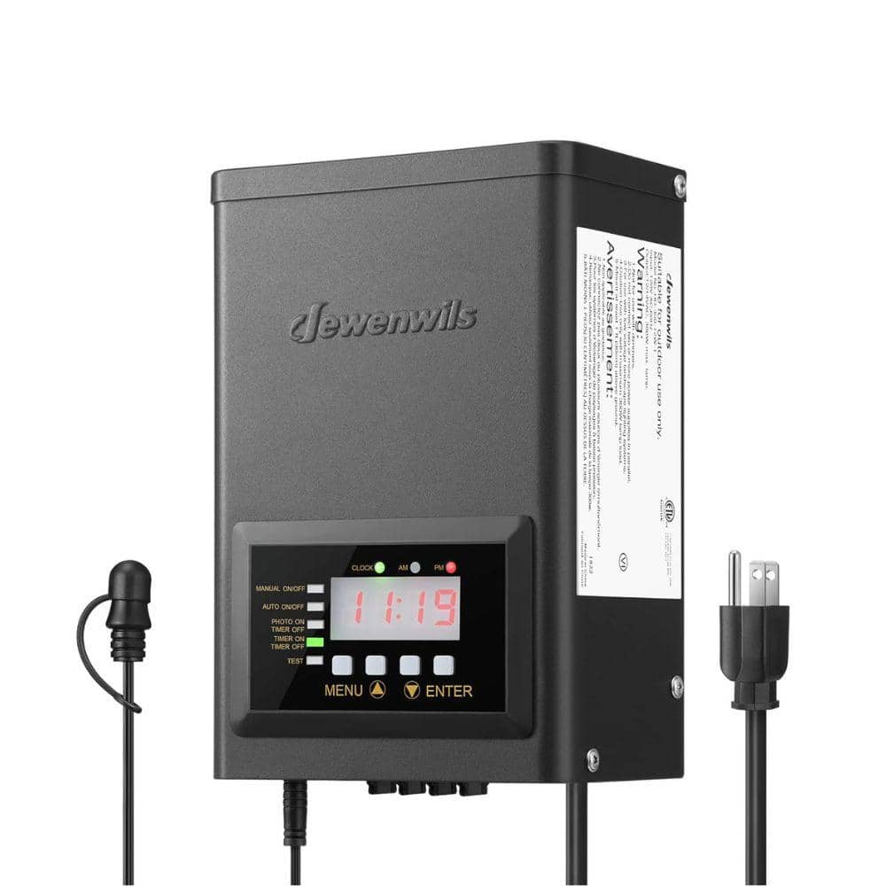 Lukyamzn 200W Low Voltage Transformer with Timer and Photocell Sensor ...