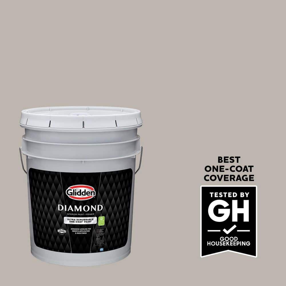 Glidden Diamond 5 gal. PPG1022-3 Silver Dollar Ultra-Flat Interior ...