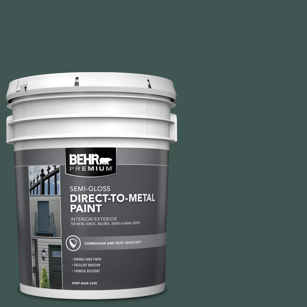 BEHR PREMIUM 5 gal. #HDC-CL-21A Dark Everglade Semi-Gloss Direct to ...