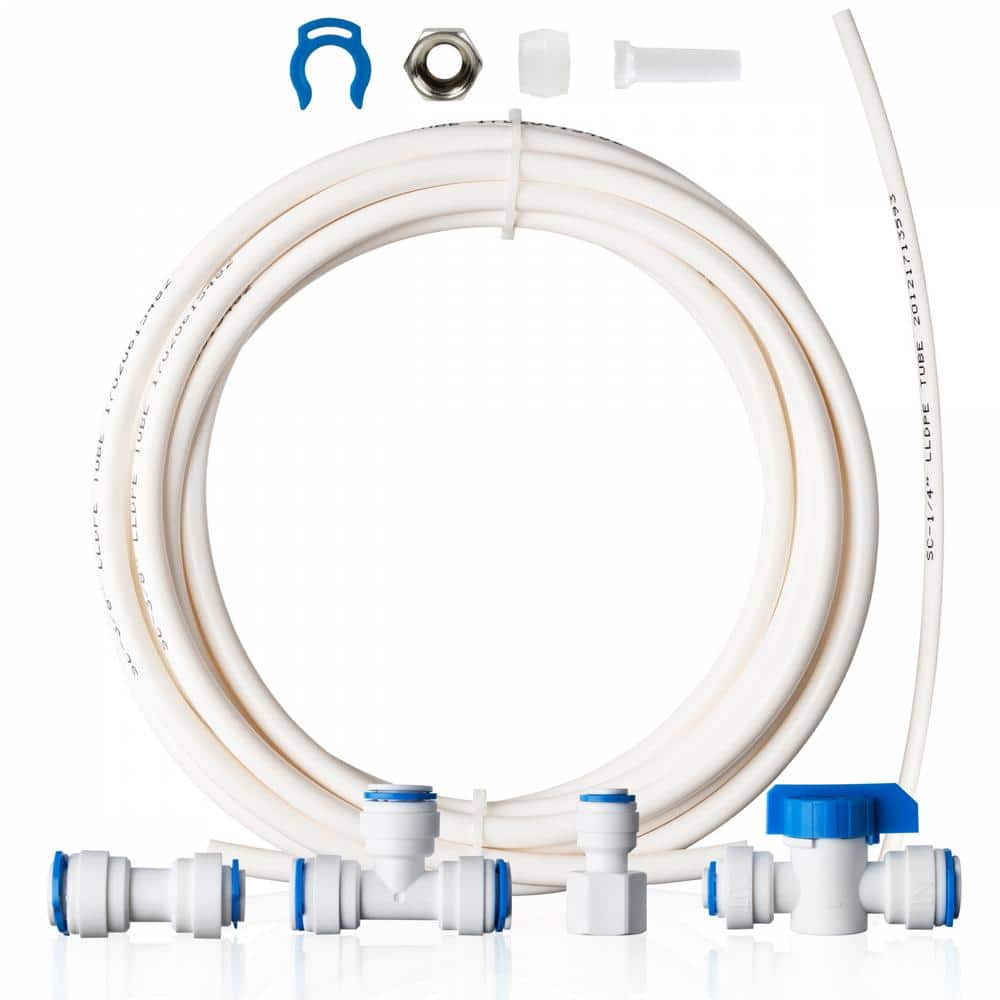 ISPRING ICEK3 20 ft. 3/8 in. Water Line Splitter & Reverse Osmosis ...