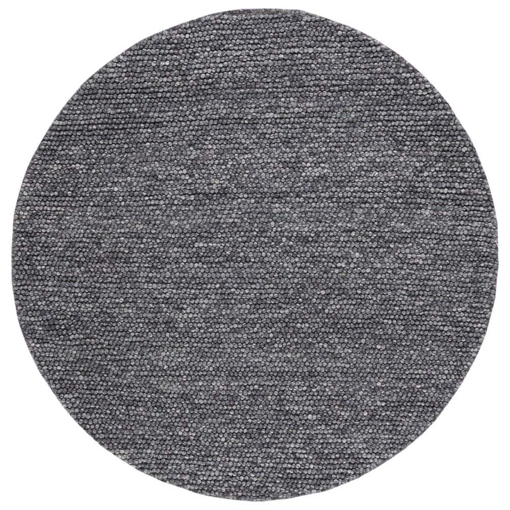 SAFAVIEH Natura Dark Gray 6 ft. x 6 ft. Gradient Round Area Rug NAT620H ...