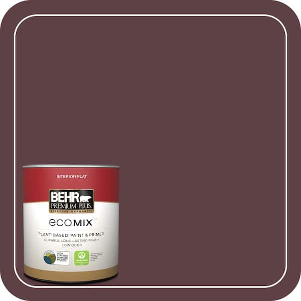 BEHR PREMIUM PLUS 1 qt. #MQ1-49 Raspberry Truffle Flat EcoMix Plant ...