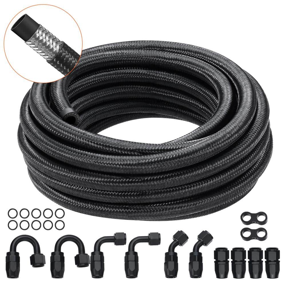 SKYSHALO 6AN Fuel Line Kit, 20 FT Fuel Hose Kit, 0.34 in. Nylon ...