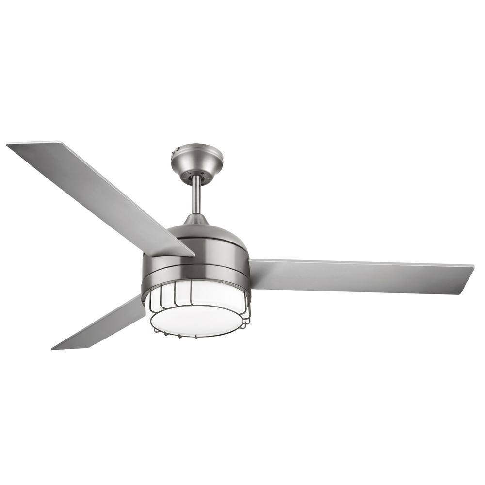 Design House Ajax 52 in. Industrial Modern Indoor Brushed Nickel Dual ...