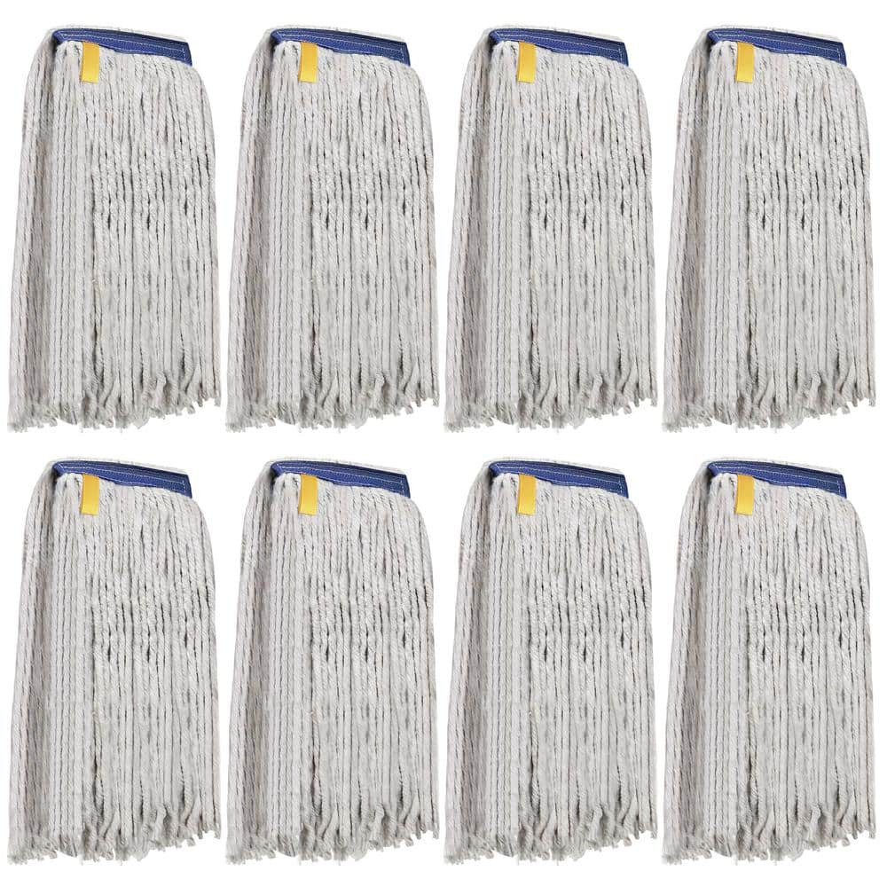 BISON LIFE 1.25 in. Cut End String Mop Cotton Mop Head Refill 16 oz ...
