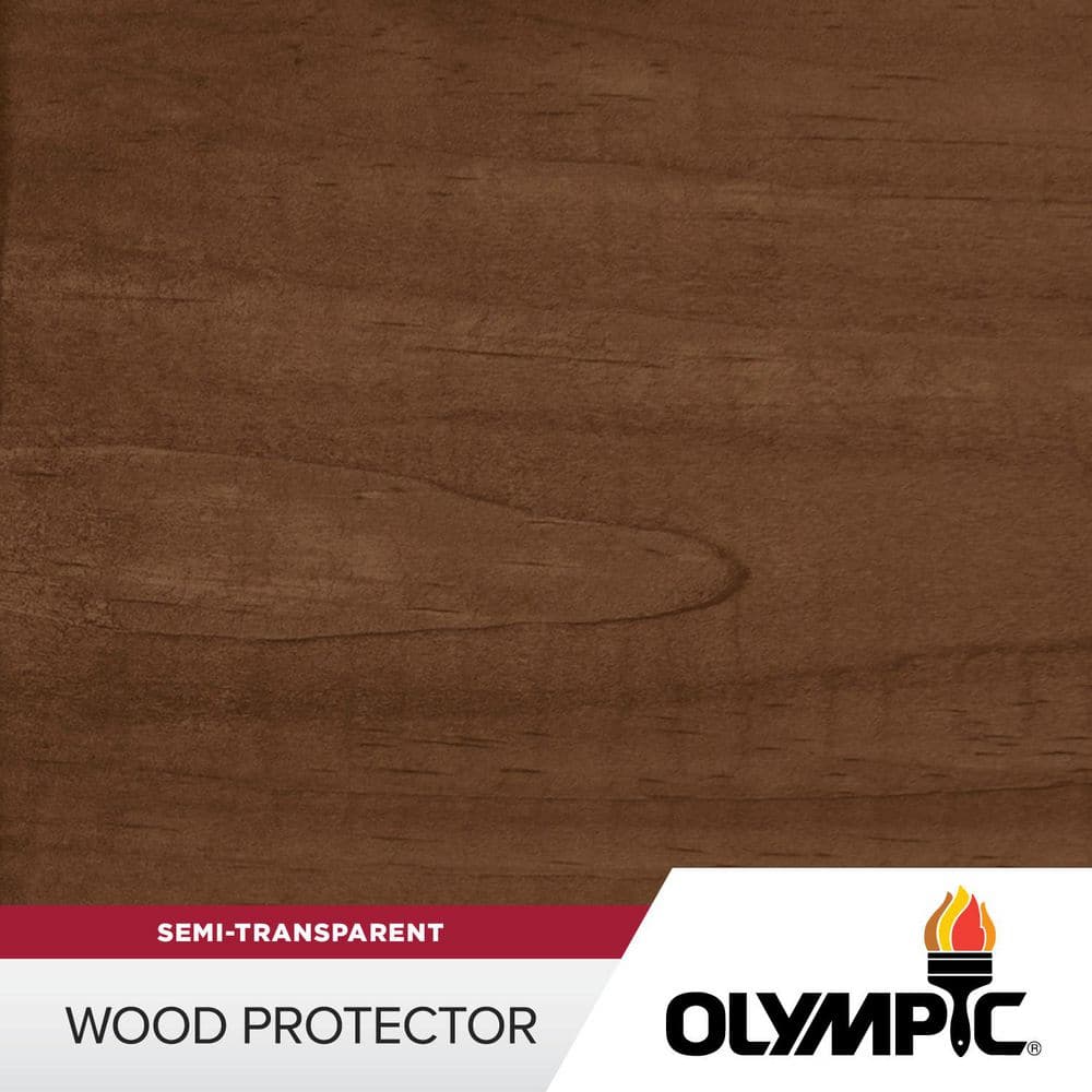Olympic Wood Protector 1 gal. ST-2029 Walnut Exterior Semi-Transparent ...