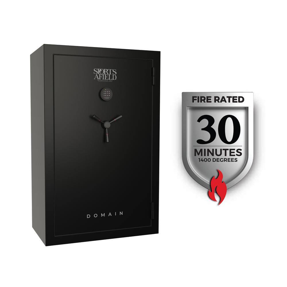 Sports Afield Domain 40-Gun Fireproof Electronic Lock Gun Safe, Black ...