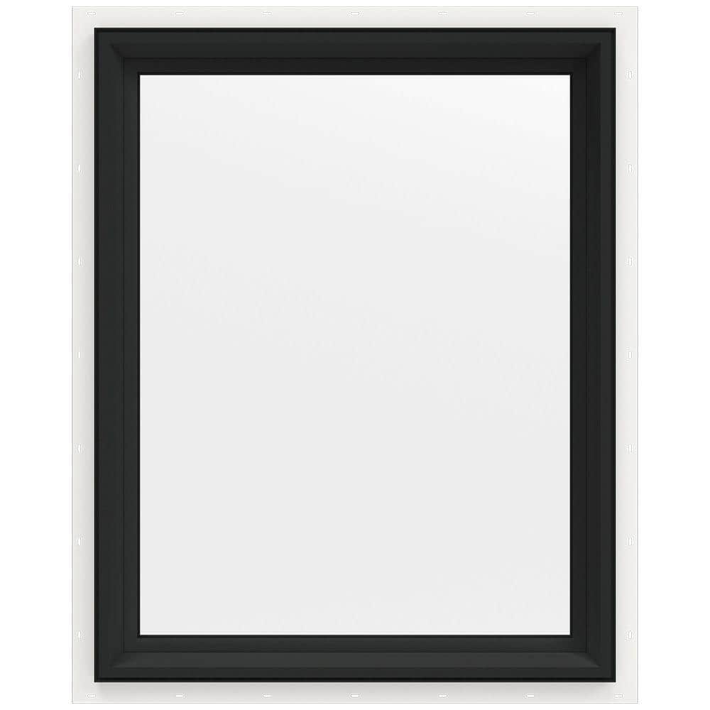 JELD-WEN 24 in. x 30 in. V-2500 Series Bronze Exterior/White Interior ...