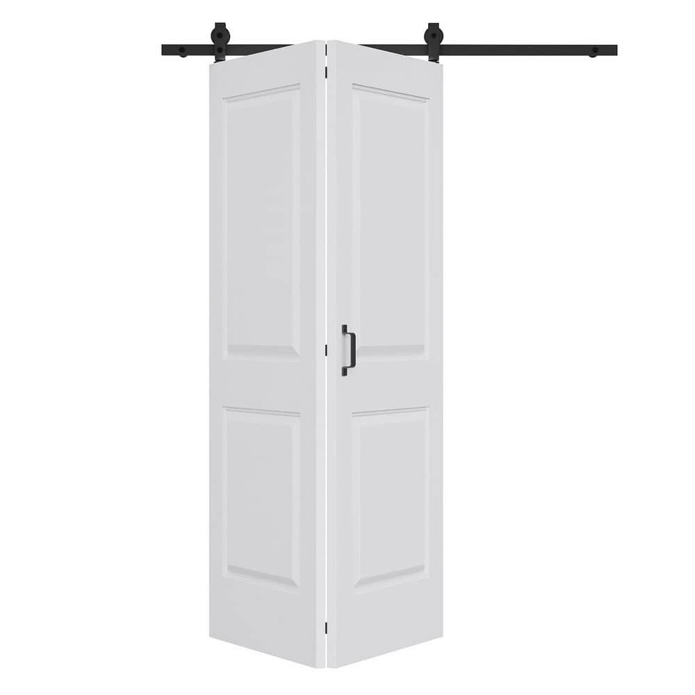 ARK DESIGN 56 in. x 84 in. 2 Panel White Primed No Assembly Required ...