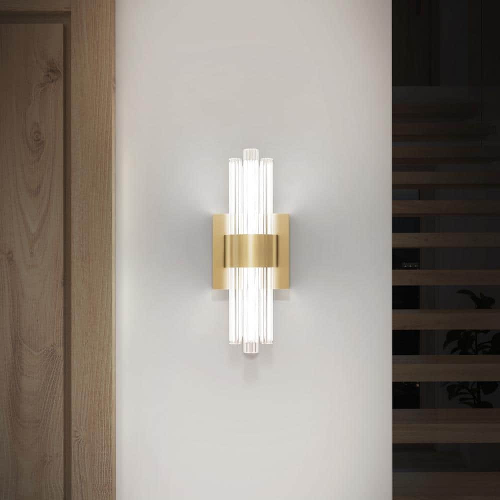 Artika Dorado Modern 1-Light Dimmable Gold Integrated LED 3 CCT Wall ...