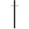 SOLUS 7 ft. Black Outdoor Direct Burial Lamp Post with Cross Arm and ...