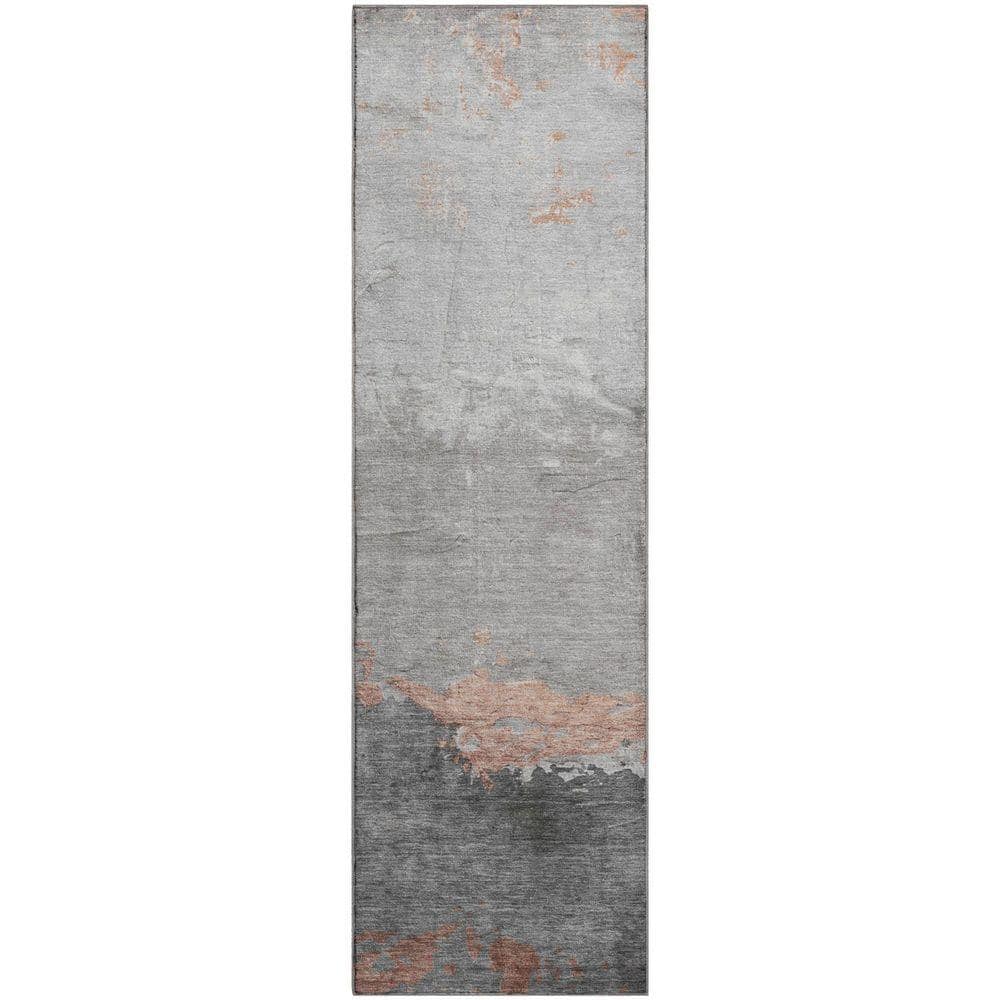 Addison Rugs Mayfield Premium Machine Washable Abstract AMF1885 Salmon ...
