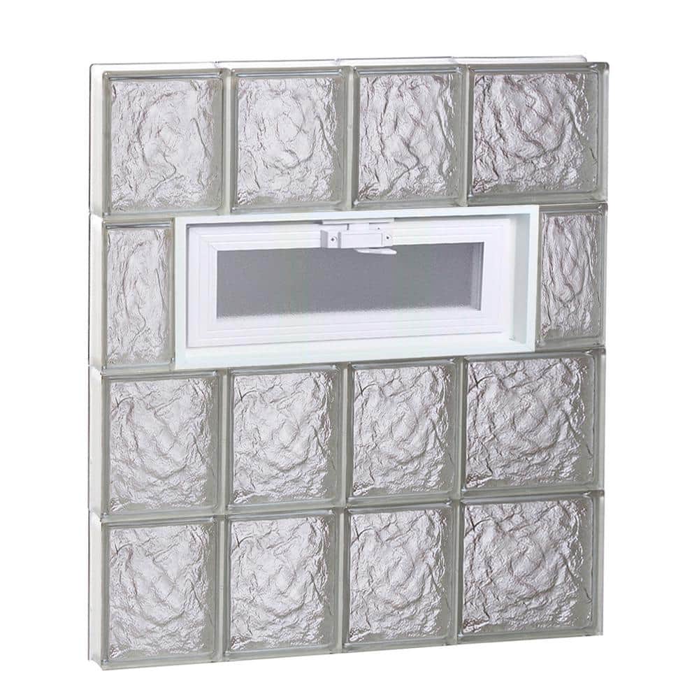 Clearly Secure 25 in. x 31 in. x 3.125 in. Frameless Ice Pattern Vented ...